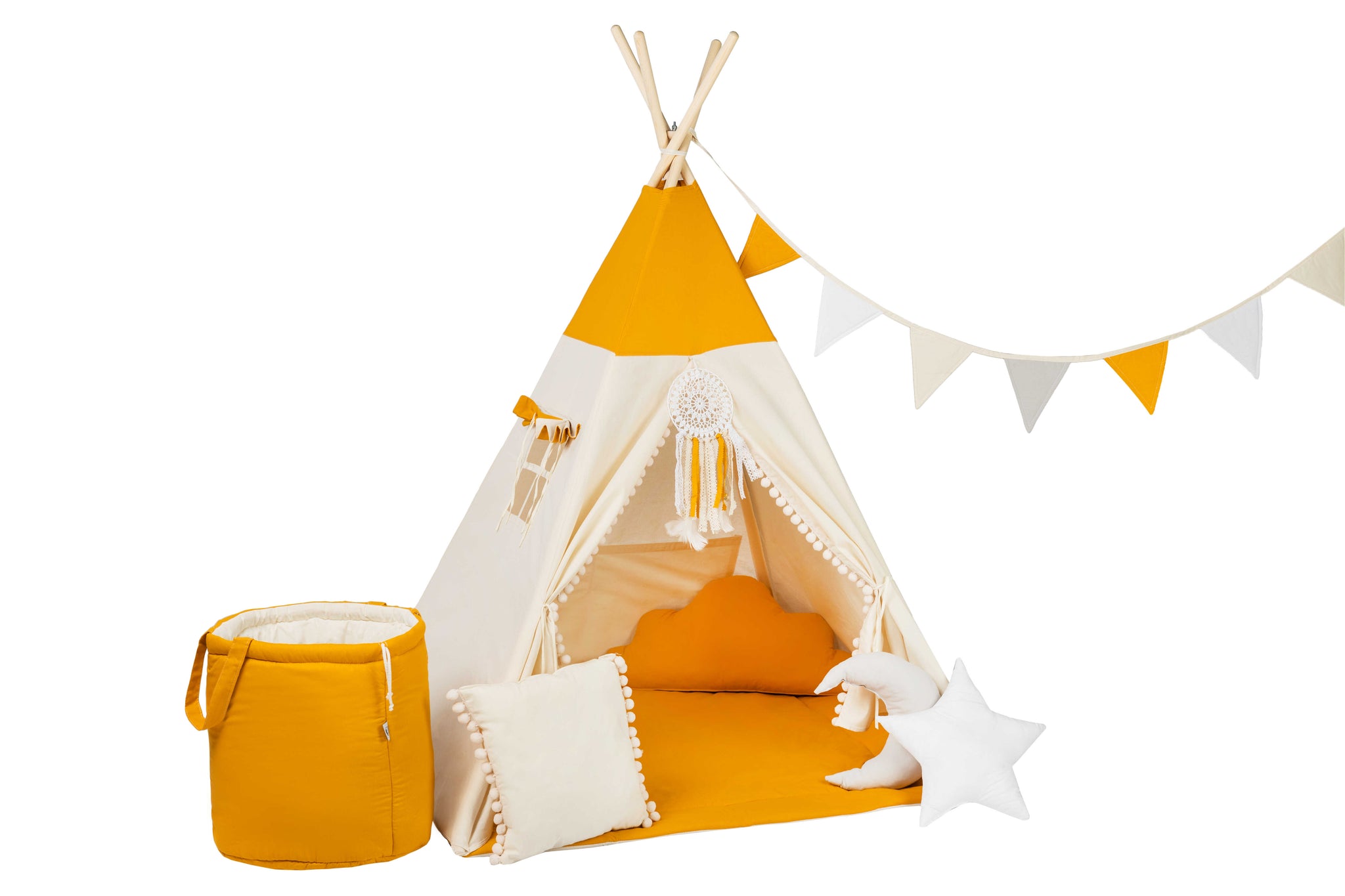 Design4Kids Tipi-Zelt XXL-Set Lovely Honey - beige